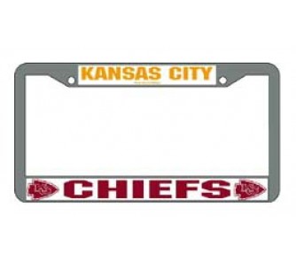 Kansas City Chiefs Chrome License Plate Frame - Set of 2 - OnlineSports.com