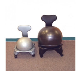 CanDo Mobile Exercise Ball Chair with Back - Plastic (Adult Size ...