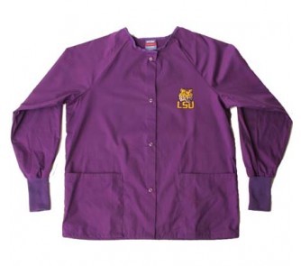 Louisiana State (LSU) Tigers Scrub Style Nursing Jacket from GelScrubs ...