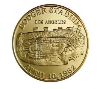 Dodger Stadium 24KT Gold Commemorative Coin from The Highland Mint ...