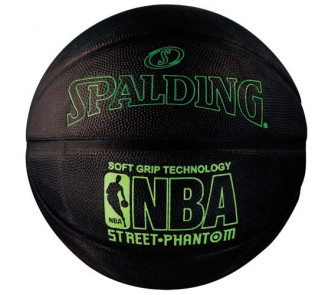 Spalding NBA Street Phantom Basketball - Black with Neon Green ...