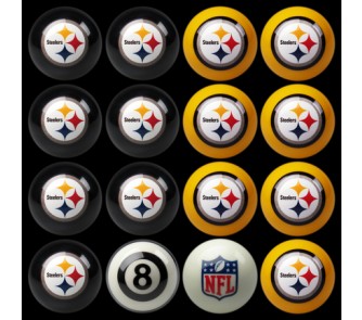 Pittsburgh Steelers NFL Home vs. Away Billiard Balls Full Set (16 Ball ...