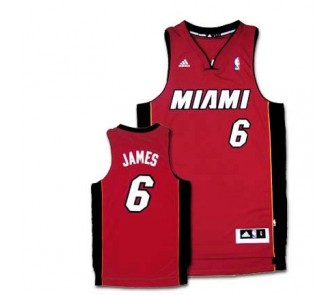 LeBron James Miami Heat #6 Revolution 30 Swingman Adidas NBA Basketball ...