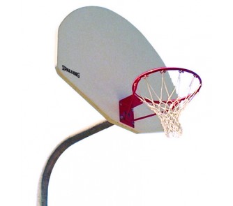 OD1 Gooseneck Pole In-Ground Basketball System with Steel Fan, 4 1/2" O ...