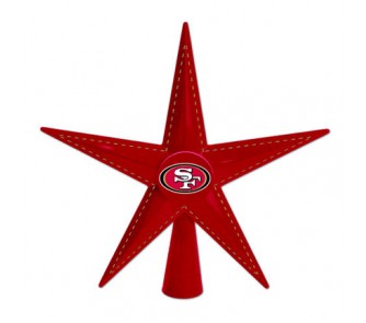 San Francisco 49ers 9 1/2" Metal Tree Topper - OnlineSports.com