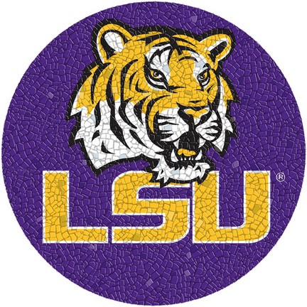 Medium 23 Inch Round Pool Art - Louisiana State (LSU) Tigers Team Logo ...