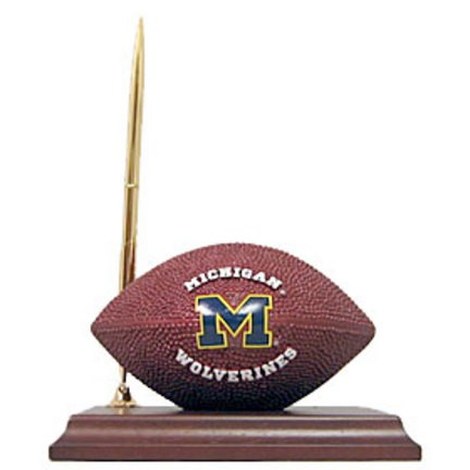 Michigan Wolverines Football Mascot Desk Clock and Pen Set ...