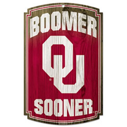 Oklahoma Sooners Wood Sign - OnlineSports.com