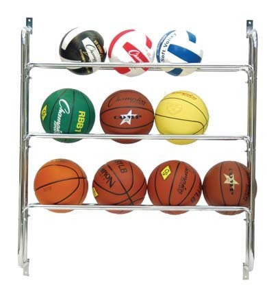 3 Row Wall Mount Ball Rack - OnlineSports.com