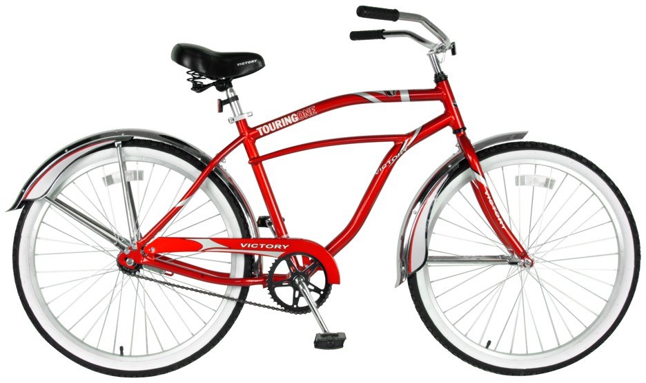 Victory Men's 19" Touring One Bicycle (Red / White) - OnlineSports.com
