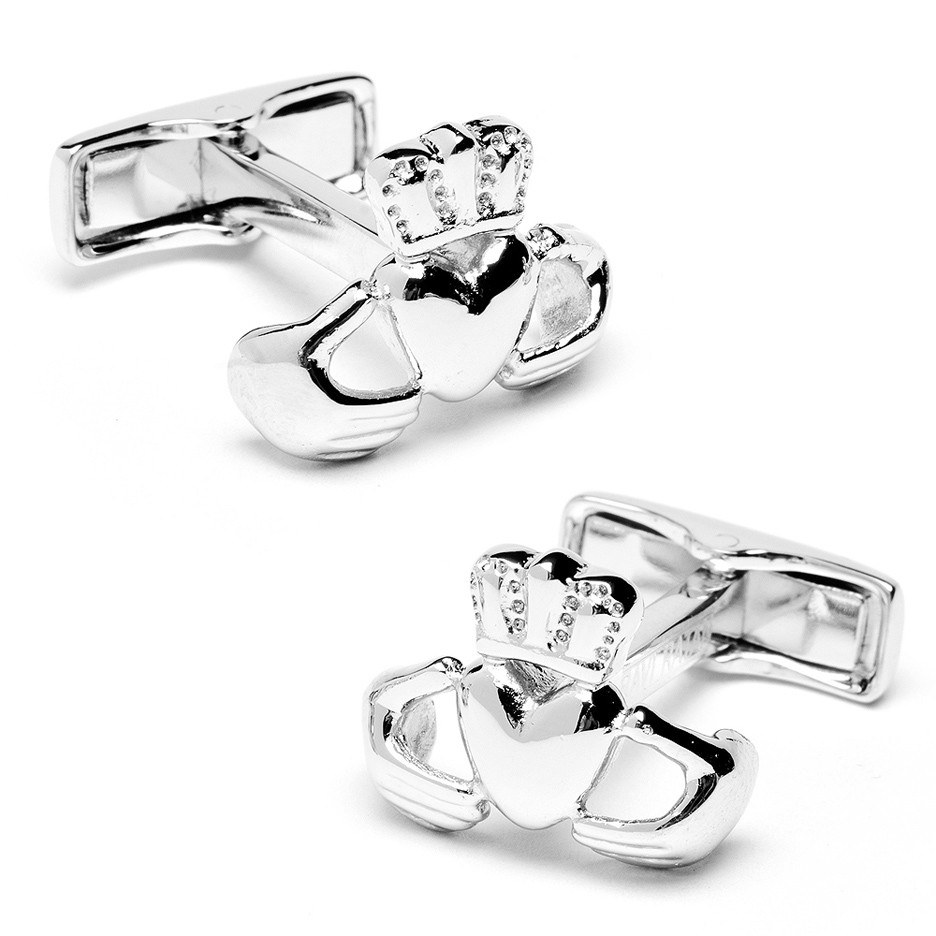 Irish Claddagh Cuff Links - 1 Pair - OnlineSports.com