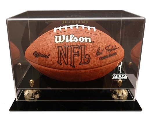 Super Bowl XLVI Deluxe Football Display Case - OnlineSports.com