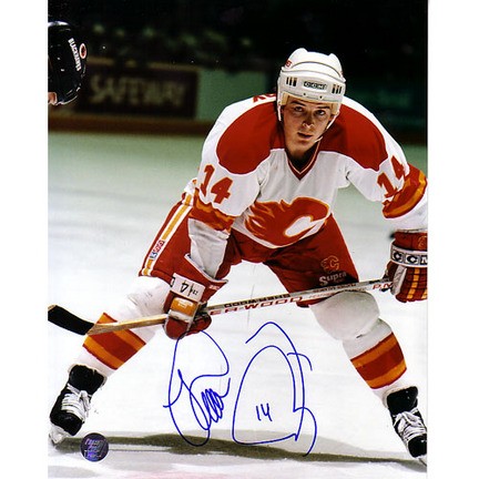 Theoren Fleury Autographed Calgary Flames 8" x 10" Photograph (Unframed ...