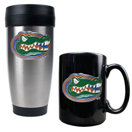 Florida Gators Stainless Steel Travel Tumbler and Ceramic Mug Set ...