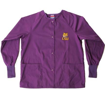 Louisiana State (LSU) Tigers Scrub Style Nursing Jacket from GelScrubs ...