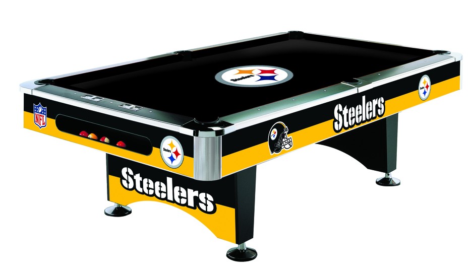 Pittsburgh Steelers Licensed Billiards Table with Team Logo Cloth (52 ...