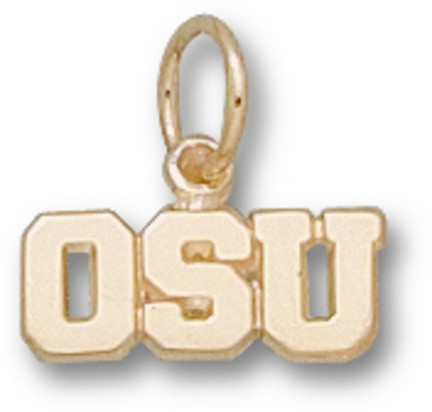 Oregon State Beavers 3/16" "OSU" Charm - 10KT Gold Jewelry ...