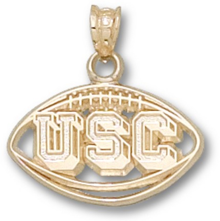 South Carolina Gamecocks "USC Pierced Football" Pendant - 10KT Gold ...
