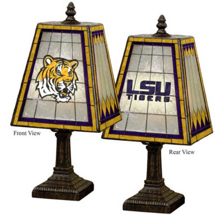 Louisiana State (LSU) Tigers Art Glass Table Lamp - OnlineSports.com