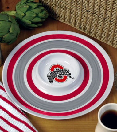 14" Ohio State Buckeyes Melamine Chip and Dip Serving Tray ...