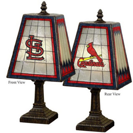 St. Louis Cardinals Art Glass Table Lamp - OnlineSports.com