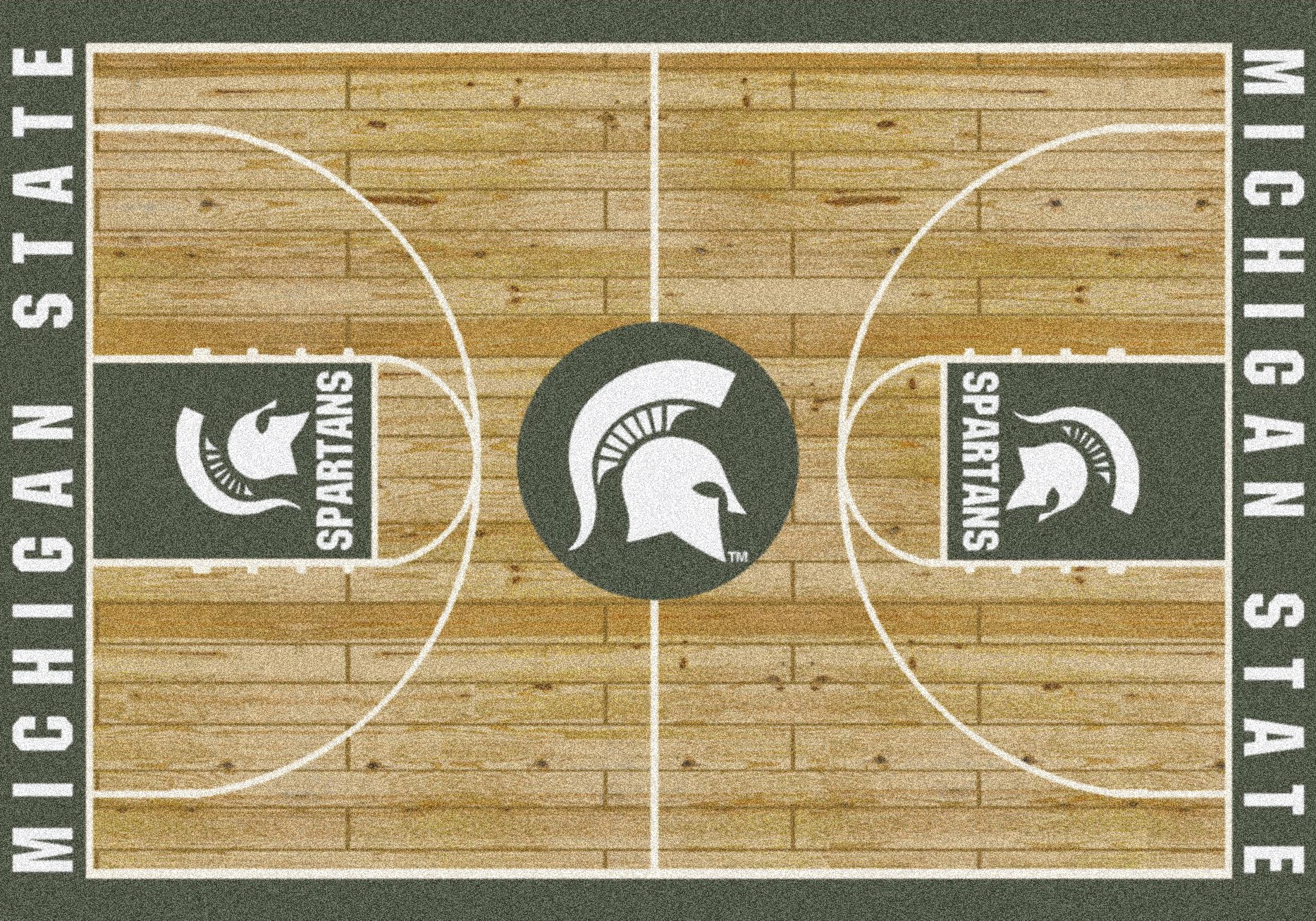 Michigan State Spartans 5' 4" x 7' 8" Home Court Area Rug ...