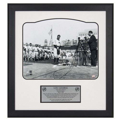 Lou Gehrig New York Yankees - Farewell Speech - Framed 16" x 20 ...
