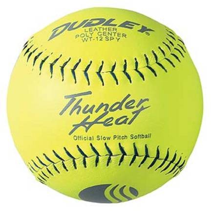 12" Thunder Heat WT12 .47 COR Leather Softballs from Dudley - 1 Dozen ...