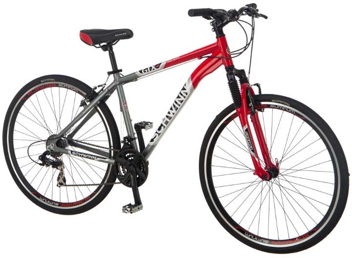 Unisex GTX 700C Hybrid Bicycle / Bike from Schwinn (Red / Silver ...