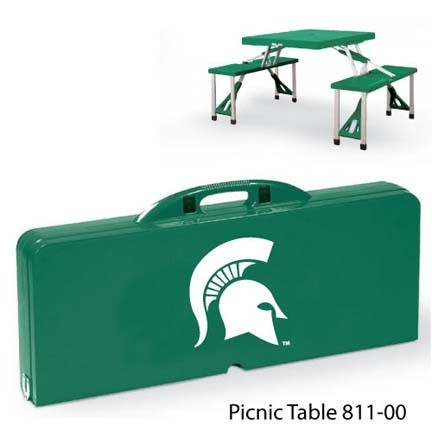 Michigan State Spartans Portable Folding Table and Seats - OnlineSports.com