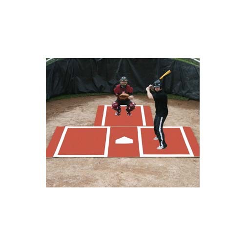 ProMounds Clay Colored Batting Mat Pro with Catcher's Extension ...