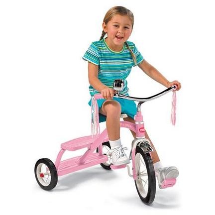 Radio Flyer Girls' Classic Pink Dual Deck Tricycle - OnlineSports.com