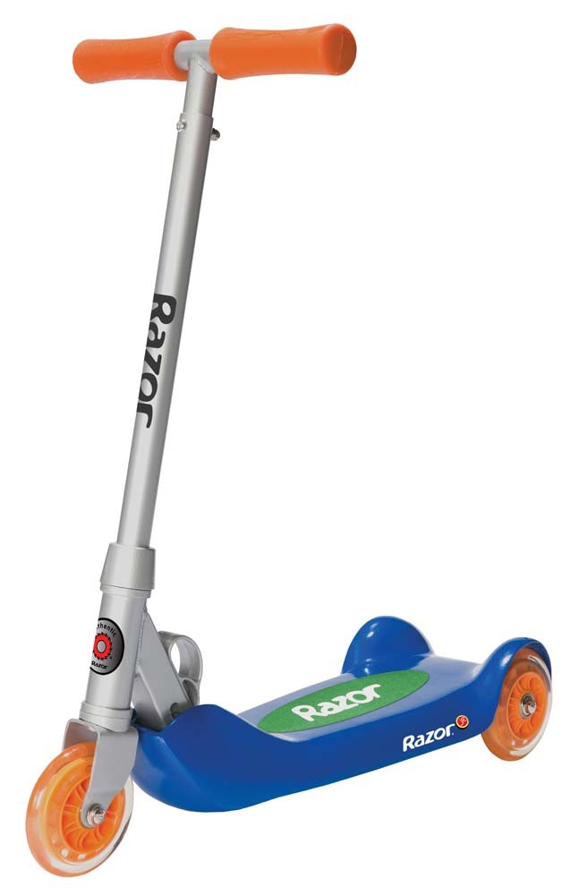 Razor Jr. Folding Kiddie Kick Scooter (Blue / Orange) - OnlineSports.com