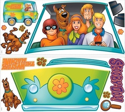 Scooby Doo "Mystery Machine" Peel and Stick Giant Wall Applique / Decal ...