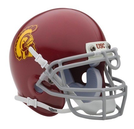 USC Trojans NCAA Mini Authentic Football Helmet From Schutt ...