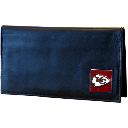 Kansas City Chiefs Leather Checkbook Cover - OnlineSports.com