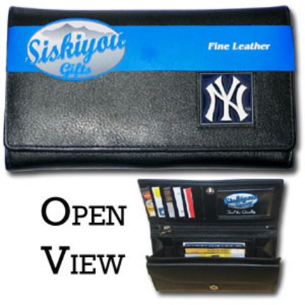New York Yankees Women's Leather Wallet - OnlineSports.com