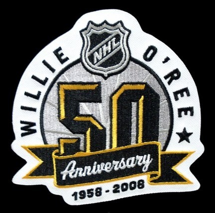 Boston Bruins NHL 50th Anniversary Of Willie Orees First Game Logo ...