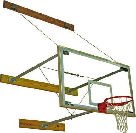 Wall-Braced Adjustable Basketball Backstop (24" through 40") from ...