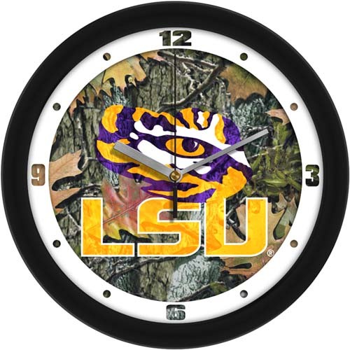 Louisiana State (LSU) Tigers 12" Camo Wall Clock - OnlineSports.com