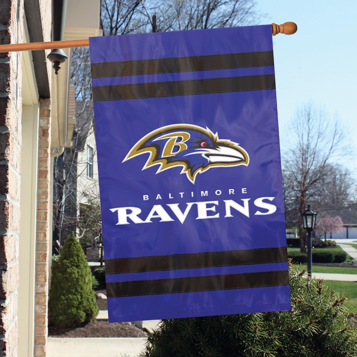Baltimore Ravens NFL Applique Banner Flag - OnlineSports.com