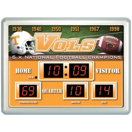 Tennessee Volunteers 14" x 19" LED Scoreboard Clock and Thermometer ...