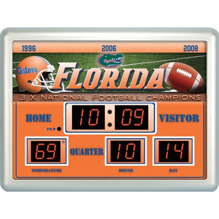 Florida Gators 14" x 19" LED Scoreboard Clock and Thermometer ...