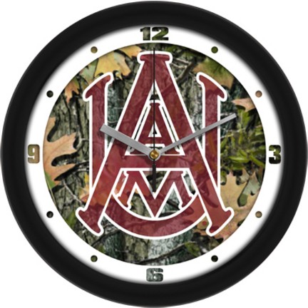 Alabama A & M Bulldogs 12" Camo Wall Clock - OnlineSports.com