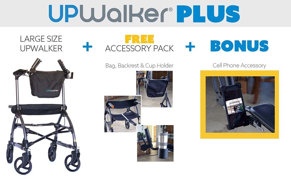 UPWalker PLUS - Original Upright Walker Size Large + BONUS Phone Holder ...