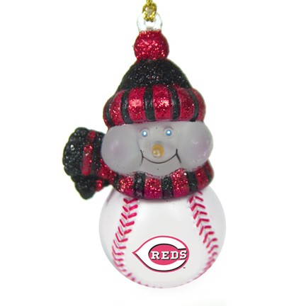 Cincinnati Reds 3" All-Star Light-Up Acrylic Snowman Ornament (Set of 3 ...