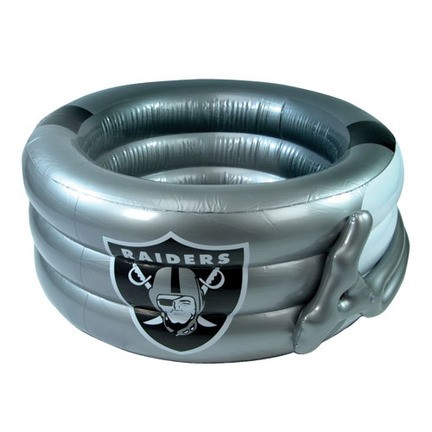 Oakland Raiders 4' x 20" Inflatable Helmet Style Pool - OnlineSports.com