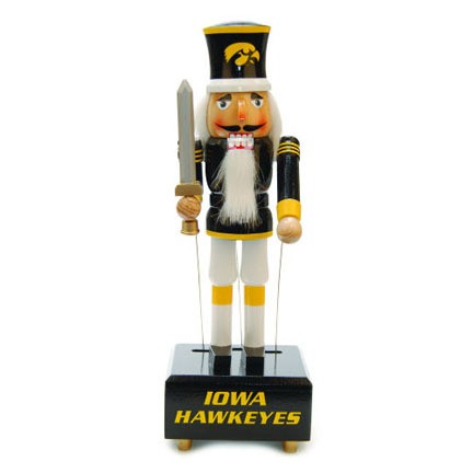 Iowa Hawkeyes NCAA 12" Wind Up Musical Nutcracker - OnlineSports.com