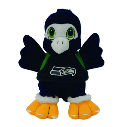 Seattle Seahawks 8" Plush Mascot Beanie (Set of 2) - OnlineSports.com