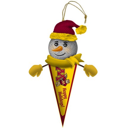 Minnesota Golden Gophers 5" Light Up Snowman Pennant Ornament (Set of 3 ...